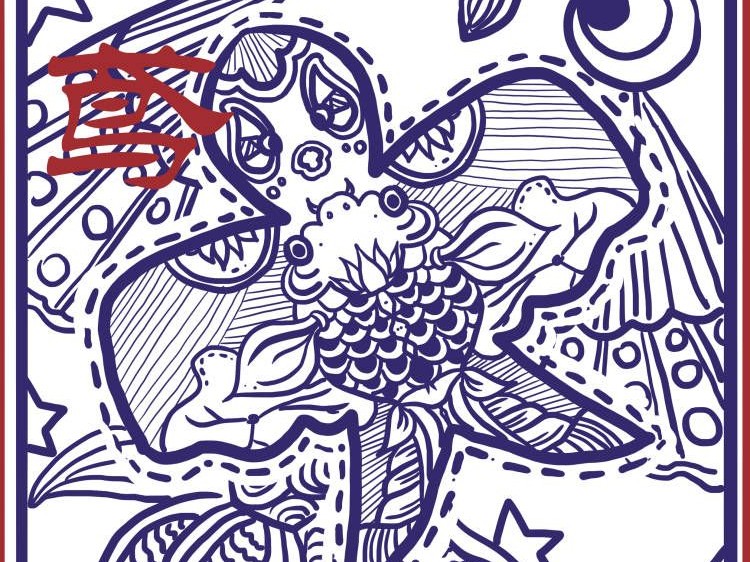 年画 线稿_金锁旮旯-站酷ZCOOL