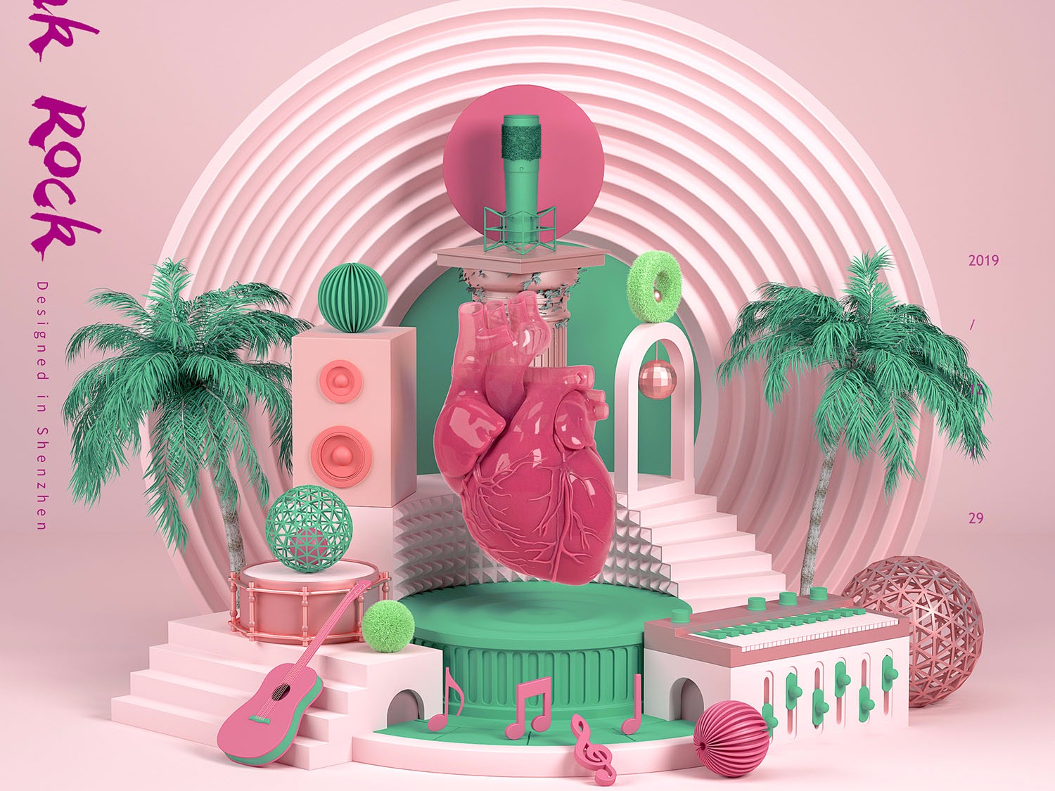 一组三维场景的练习_Ryan_TBB-站酷ZCOOL