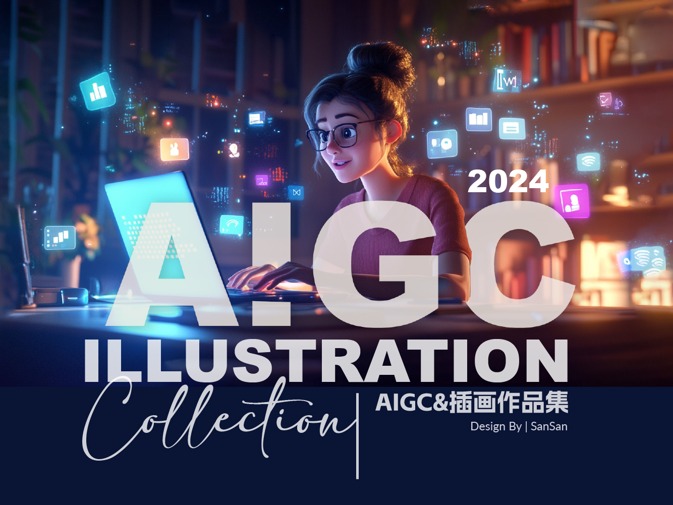 2024&AIGC-视觉插画作品集_傻傻alysa-站酷ZCOOL