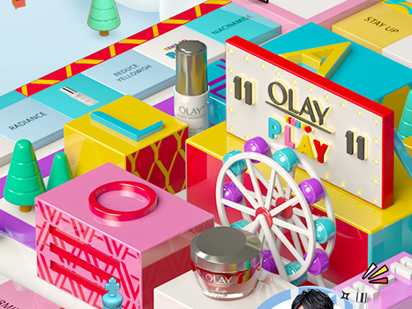 OLAY 2019双11 大富翁C4D H5游戏_异星人-站酷ZCOOL