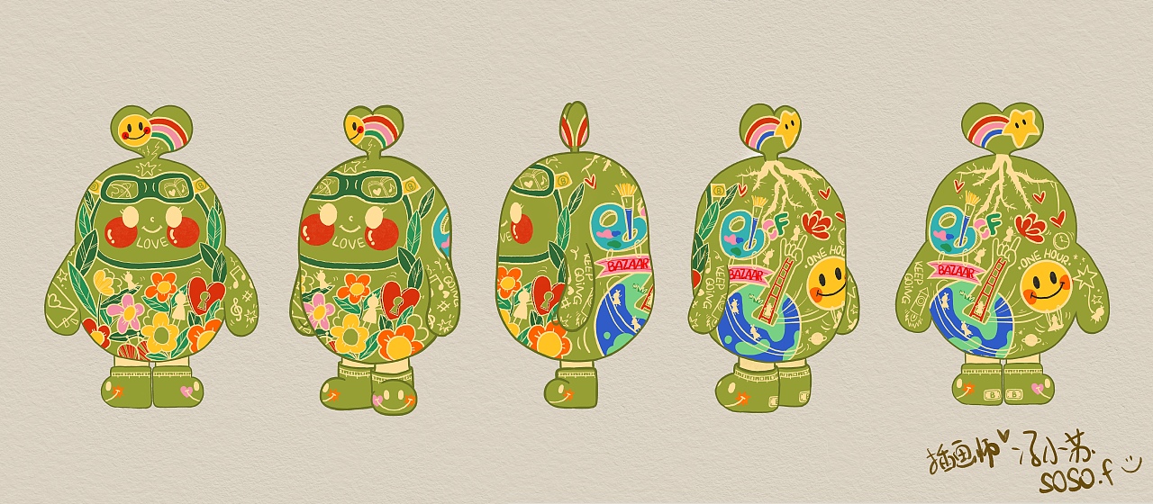 阿里公益爱豆潮玩设计—Little World_SO小蘇呀-站酷ZCOOL