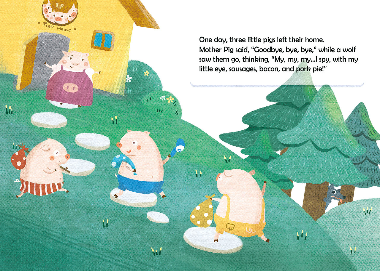 儿童绘本《THREE LITTLE PIGS》_之行-站酷ZCOOL