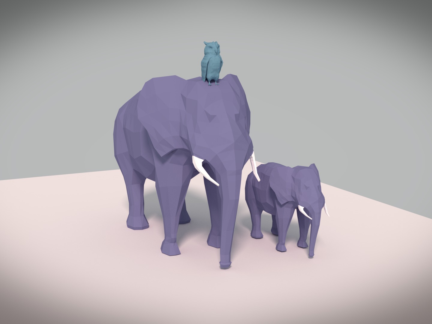 Blender Low poly 练习 --动物_EveningDust-站酷ZCOOL