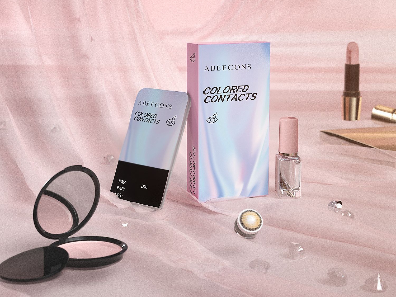 Abeecons 美瞳品牌3D海报设计_Anything_-站酷ZCOOL