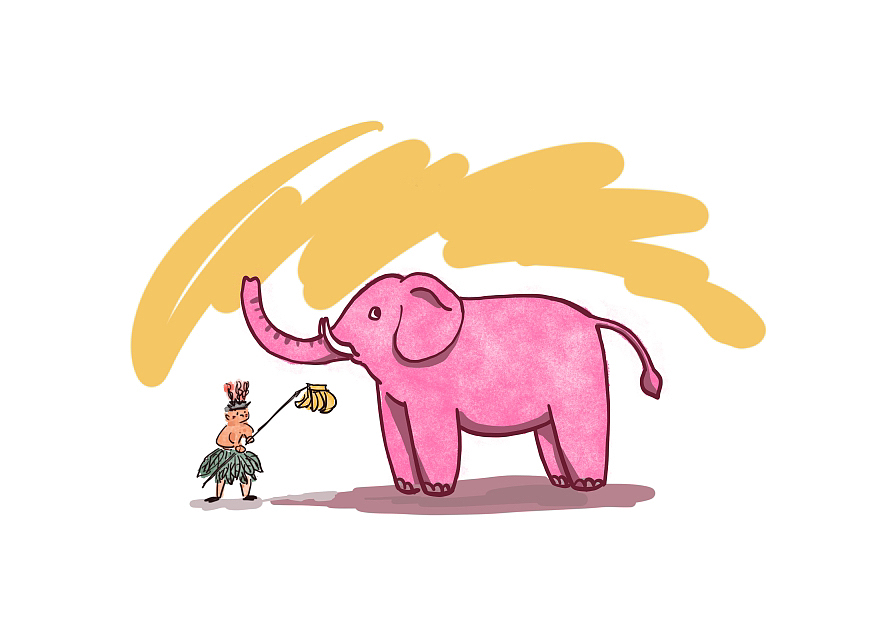 不要去想一头粉色的大象_凯风_moli-站酷ZCOOL