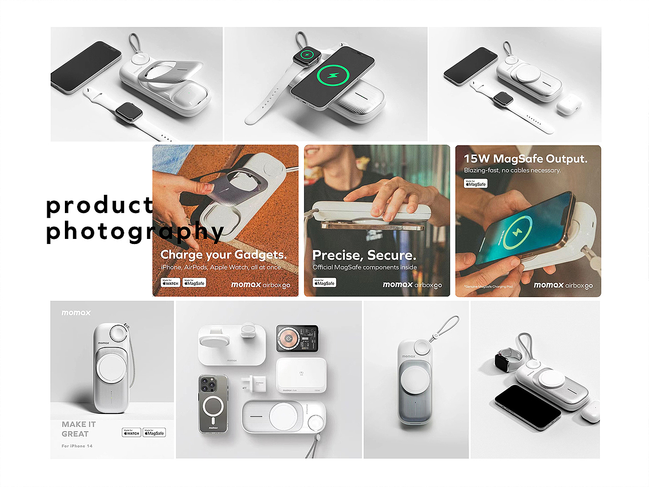 MOMAX摩米士 | Airbox三合一无线充_文言文设计-站酷ZCOOL