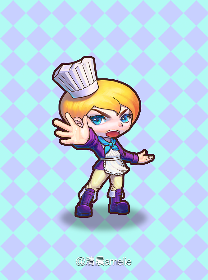 Q版情侣小厨师_清晨Amelie-站酷ZCOOL