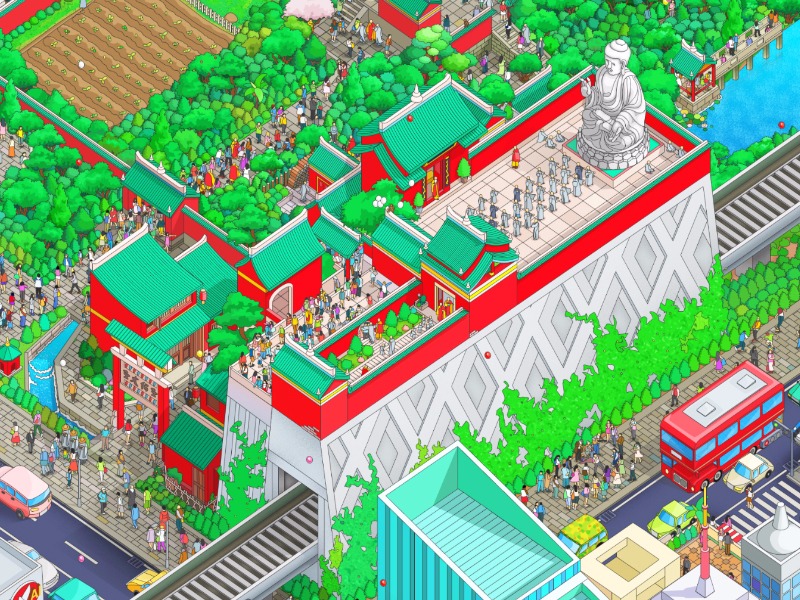 【2.5D城市绘画】_守恒-站酷ZCOOL