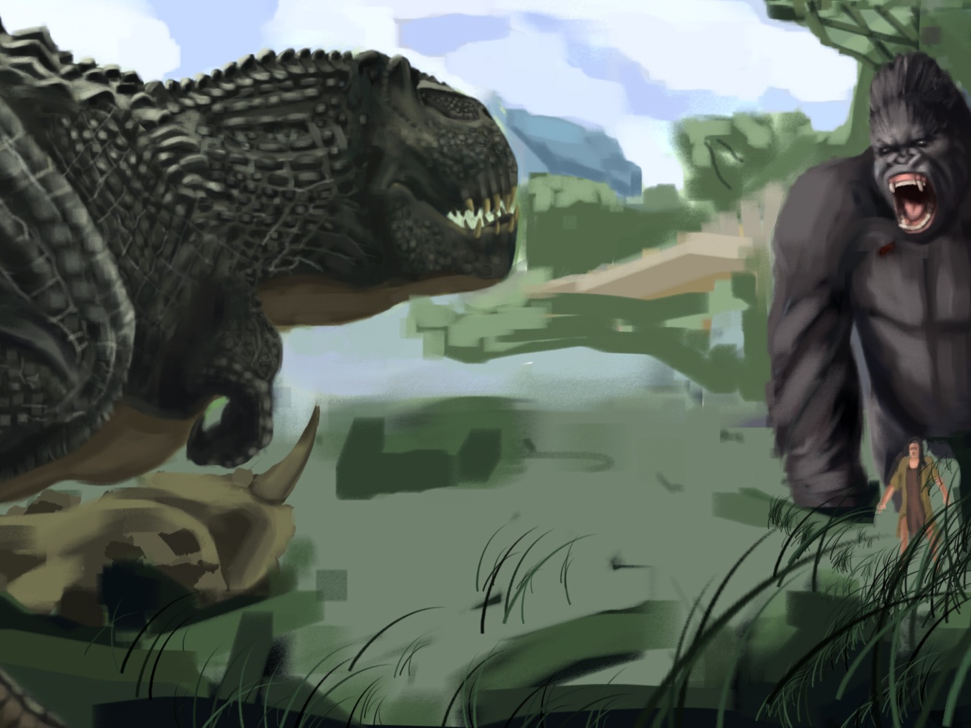 V-REX VS KINGKONG_張金輝-站酷ZCOOL