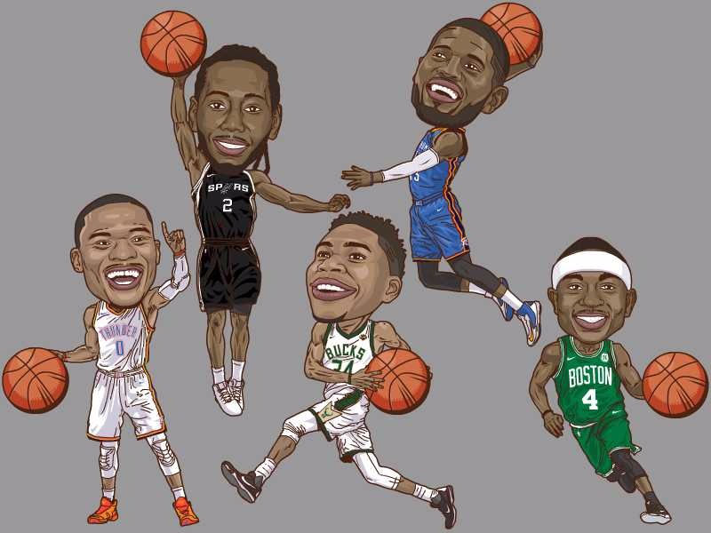 NBA playzone 球星卡通造型Ⅱ_彼乔Bjao-站酷ZCOOL