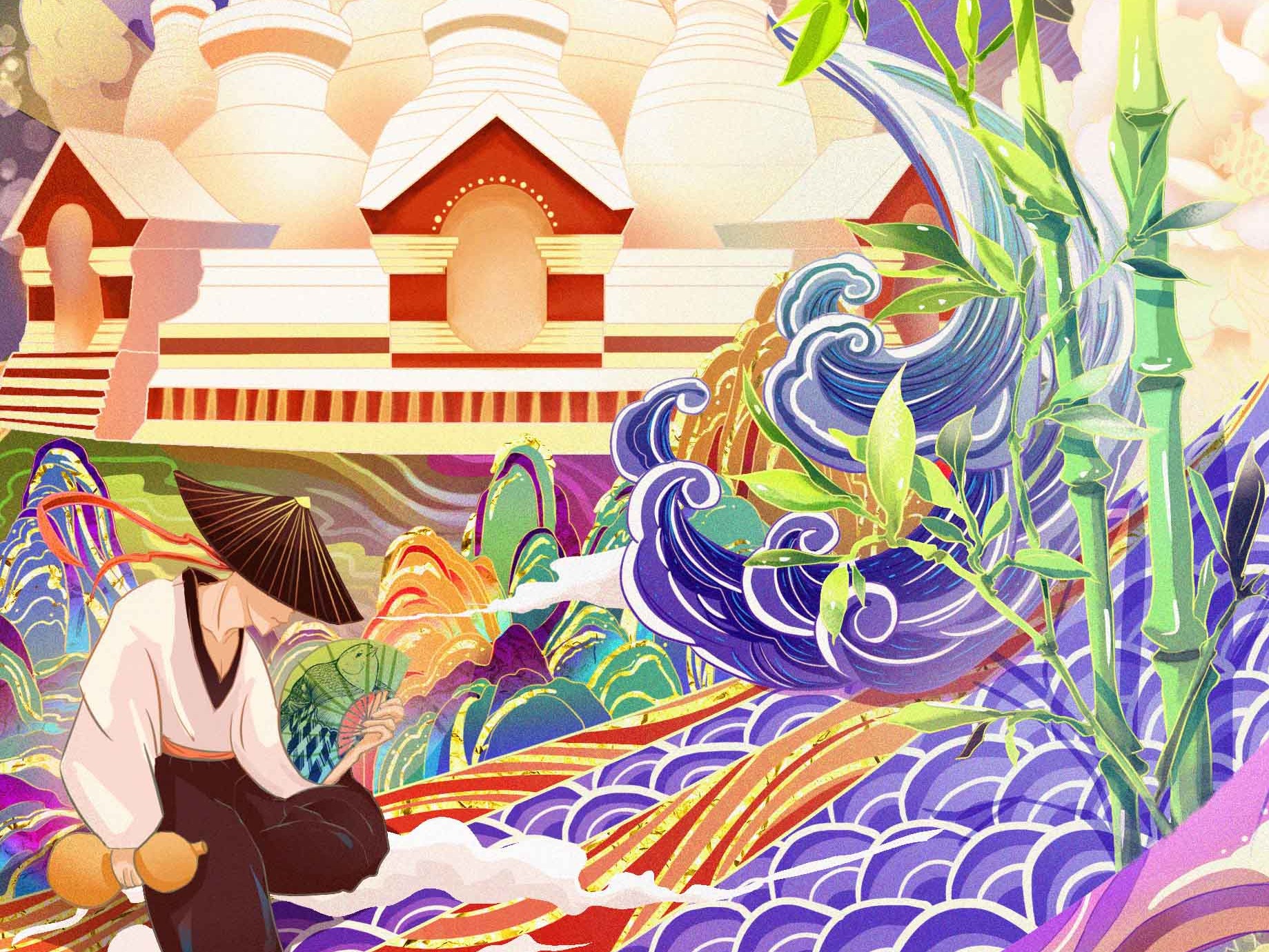 浮生若梦——国潮长卷_厘升CL-站酷ZCOOL