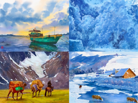 水彩风景系列_zane水彩-站酷ZCOOL