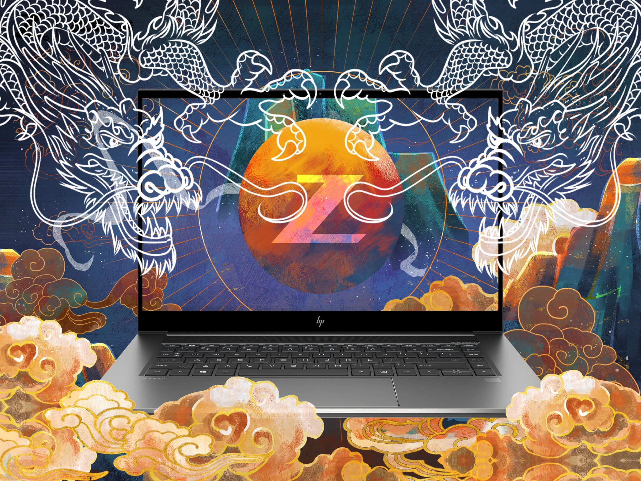 Z-刻 双龙戏Z(珠) #制作中_SKL嘉-站酷ZCOOL