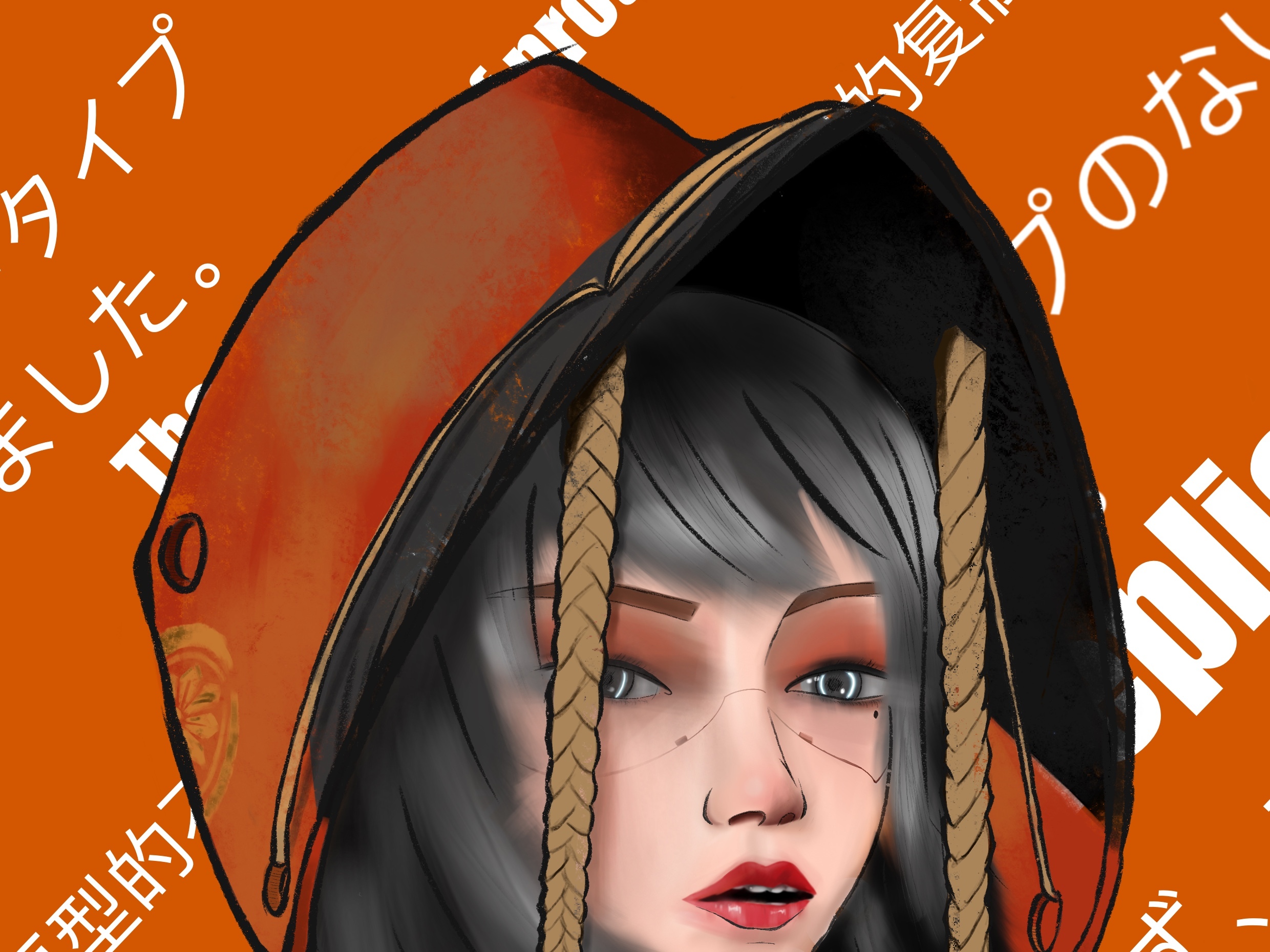 赛博朋克和服少女_芮哲荣-站酷ZCOOL