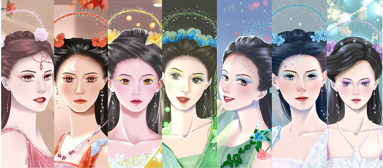 《欢天喜地七仙女》_叁只zai-站酷ZCOOL