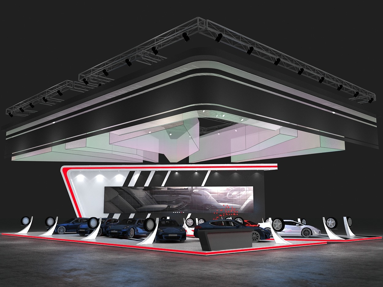 汽车展位效果图设计_艺汇设计-站酷ZCOOL