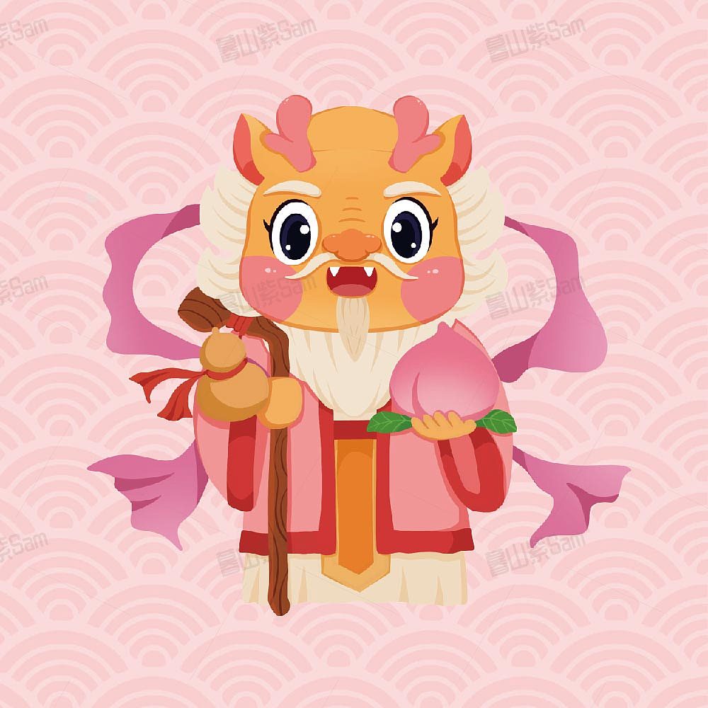 福禄寿喜小龙_sam大魔王-站酷ZCOOL