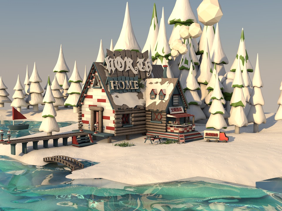 C4D建模_付付的山-站酷ZCOOL