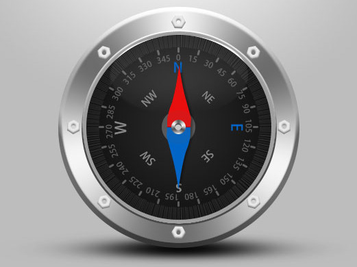 临摹拟物图标-指南针_延延0508-站酷ZCOOL