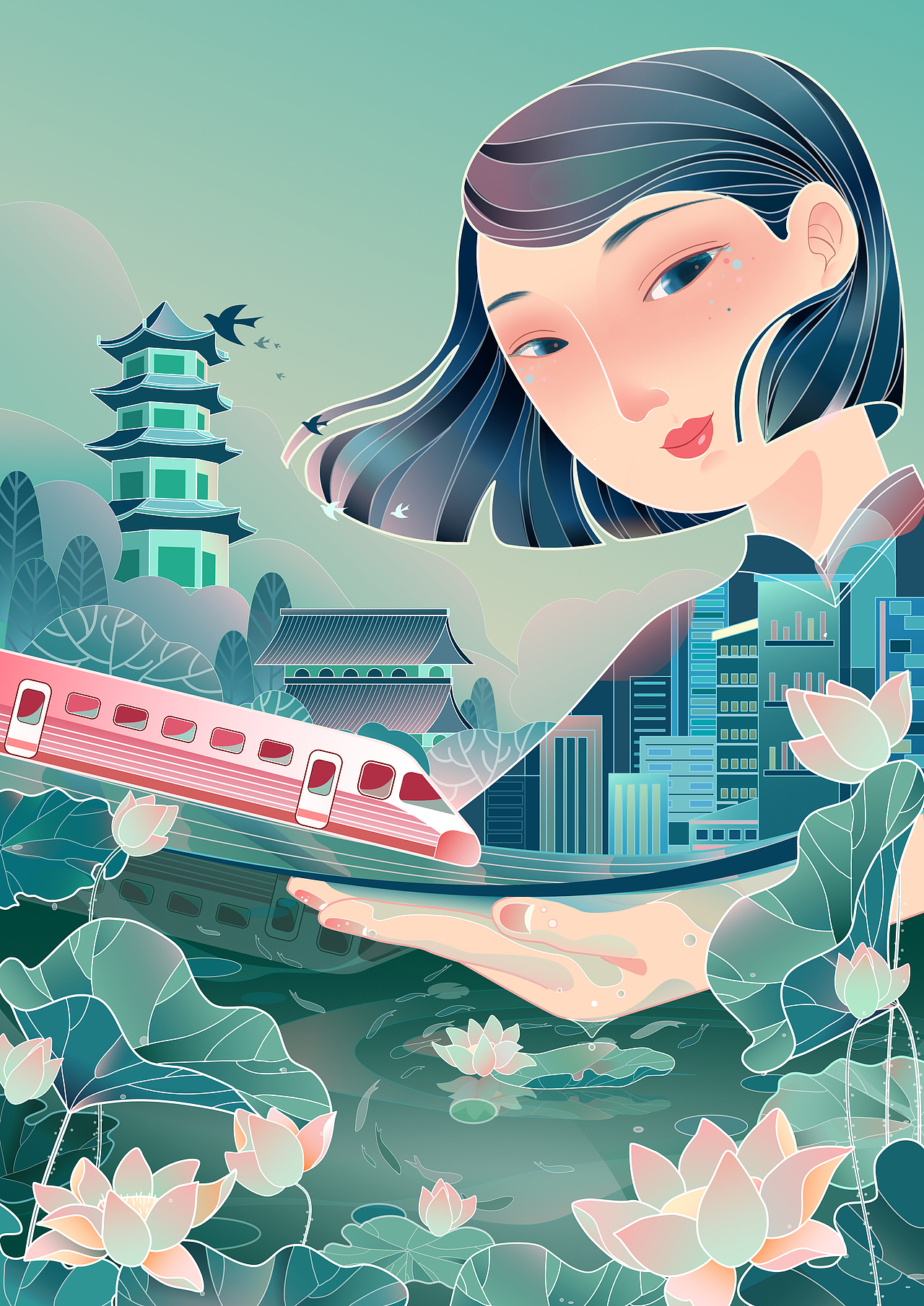 荷花小镇_DDYunkai-站酷ZCOOL