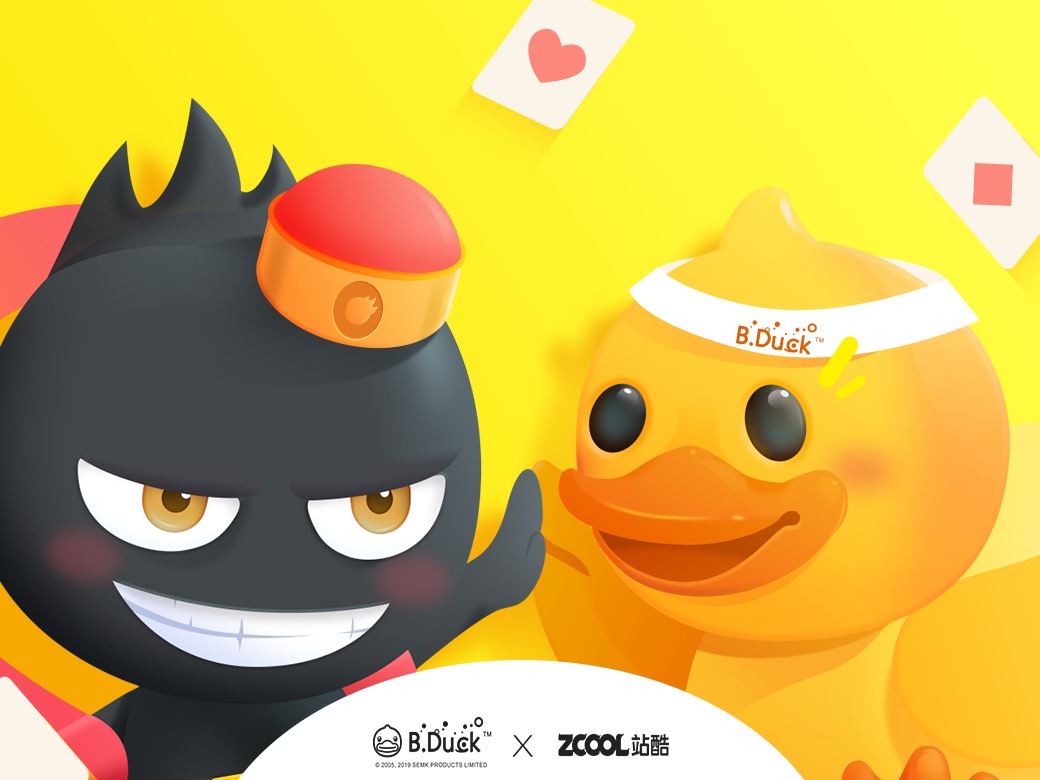 B.Duck小黄鸭 x ZCOOL站酷联名扑克_三木目01-站酷ZCOOL