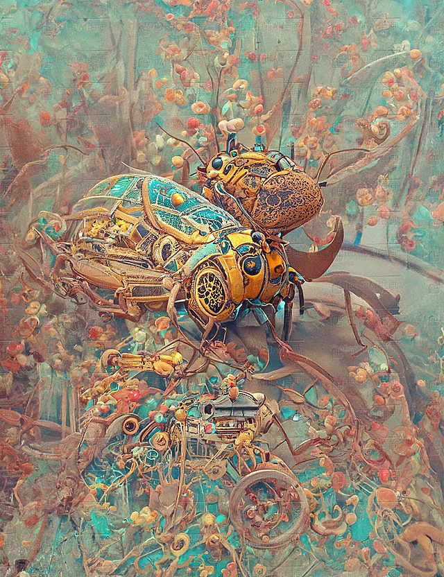 机械昆虫·ai人工智能绘画艺术 挑战一张封神积敏的ai绘画 站酷zcool 
