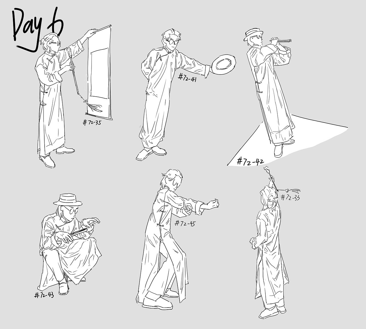 #速写60天挑战赛# @速写班长 DAY6_一语四字-站酷ZCOOL