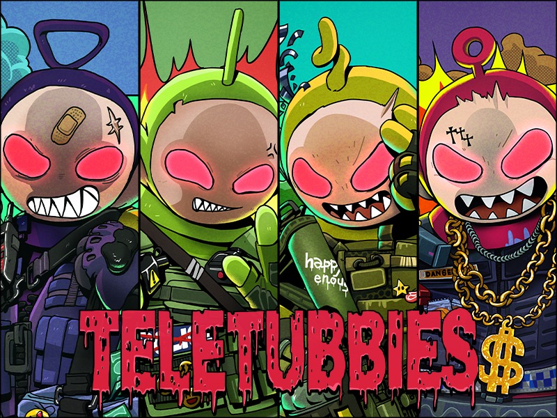 Teletubbies Gang 天线宝宝_SODAHONEY-站酷ZCOOL