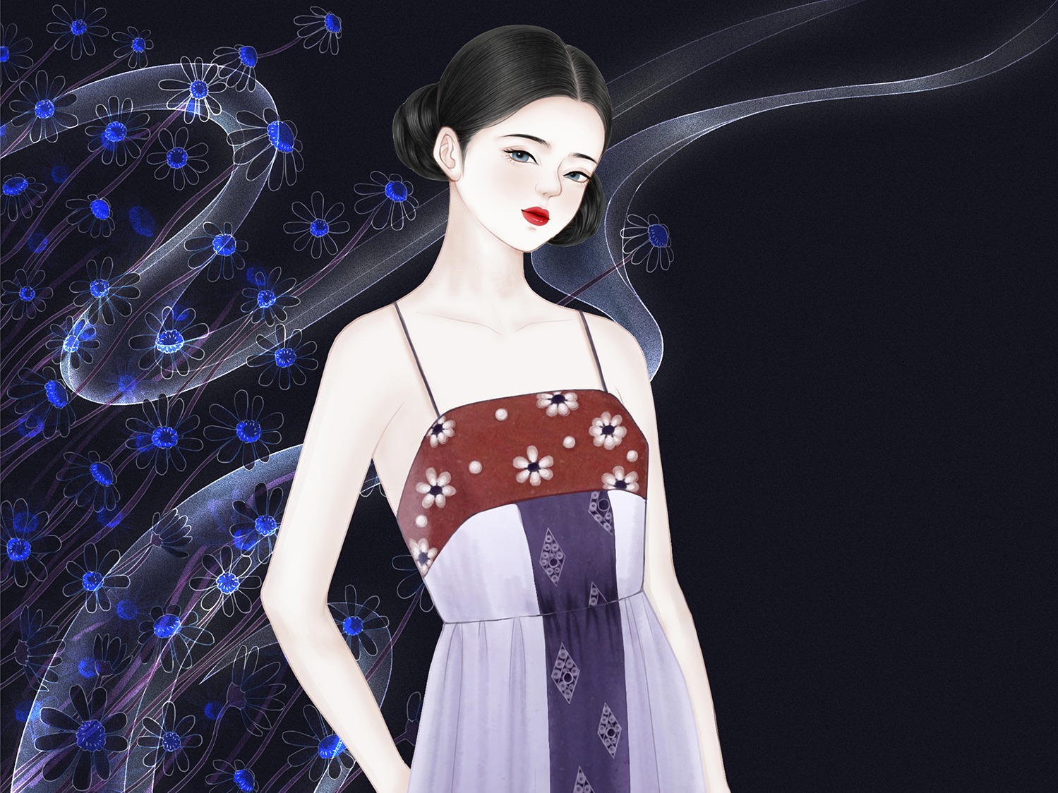 旗袍雏菊式——服设_isnaisi-站酷ZCOOL