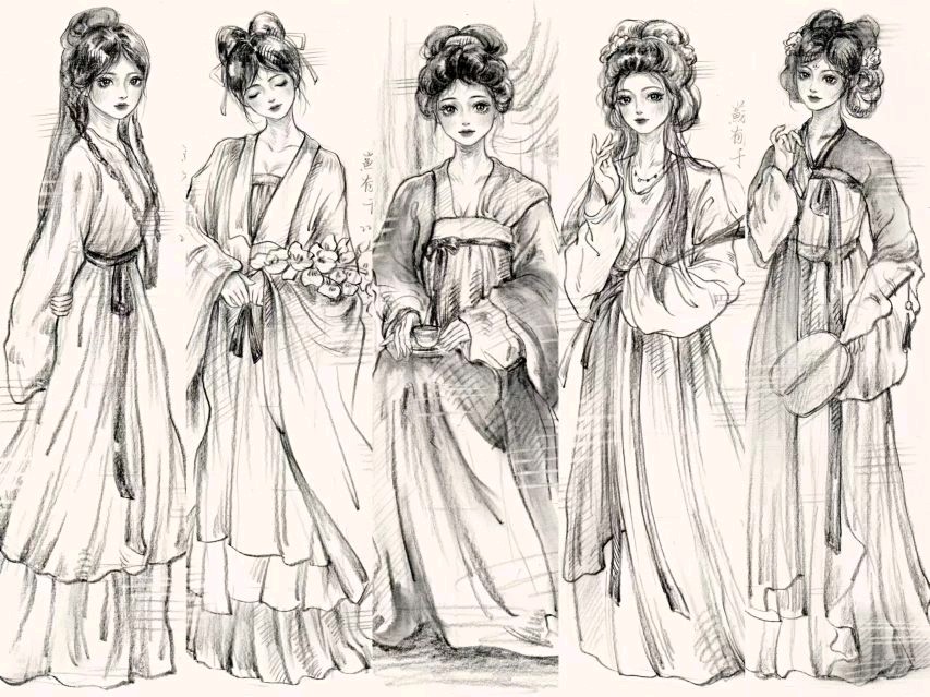 古风人物速写合集_苏郁千-站酷ZCOOL