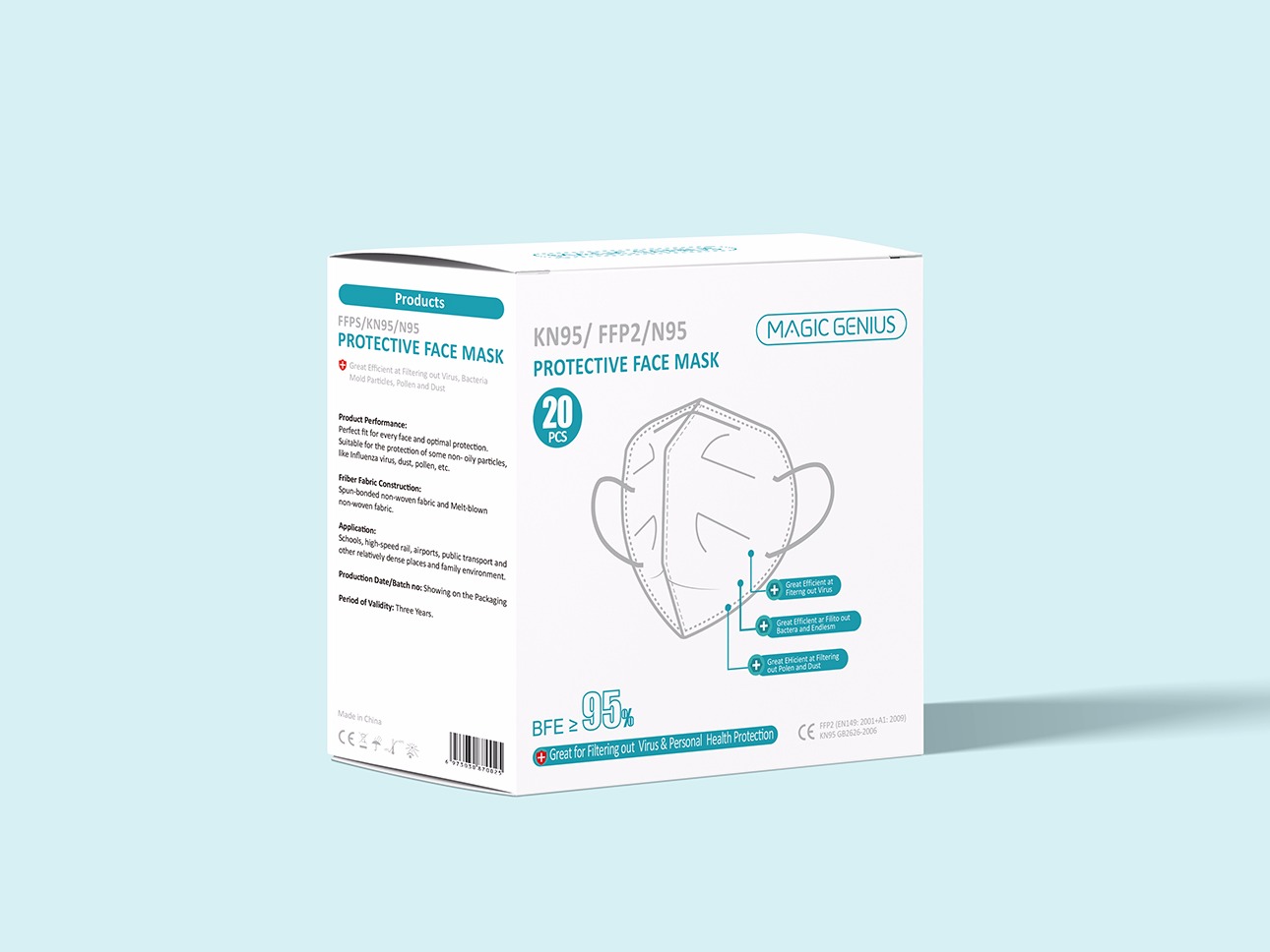 KN95口罩包装盒_伊点伊然-站酷ZCOOL