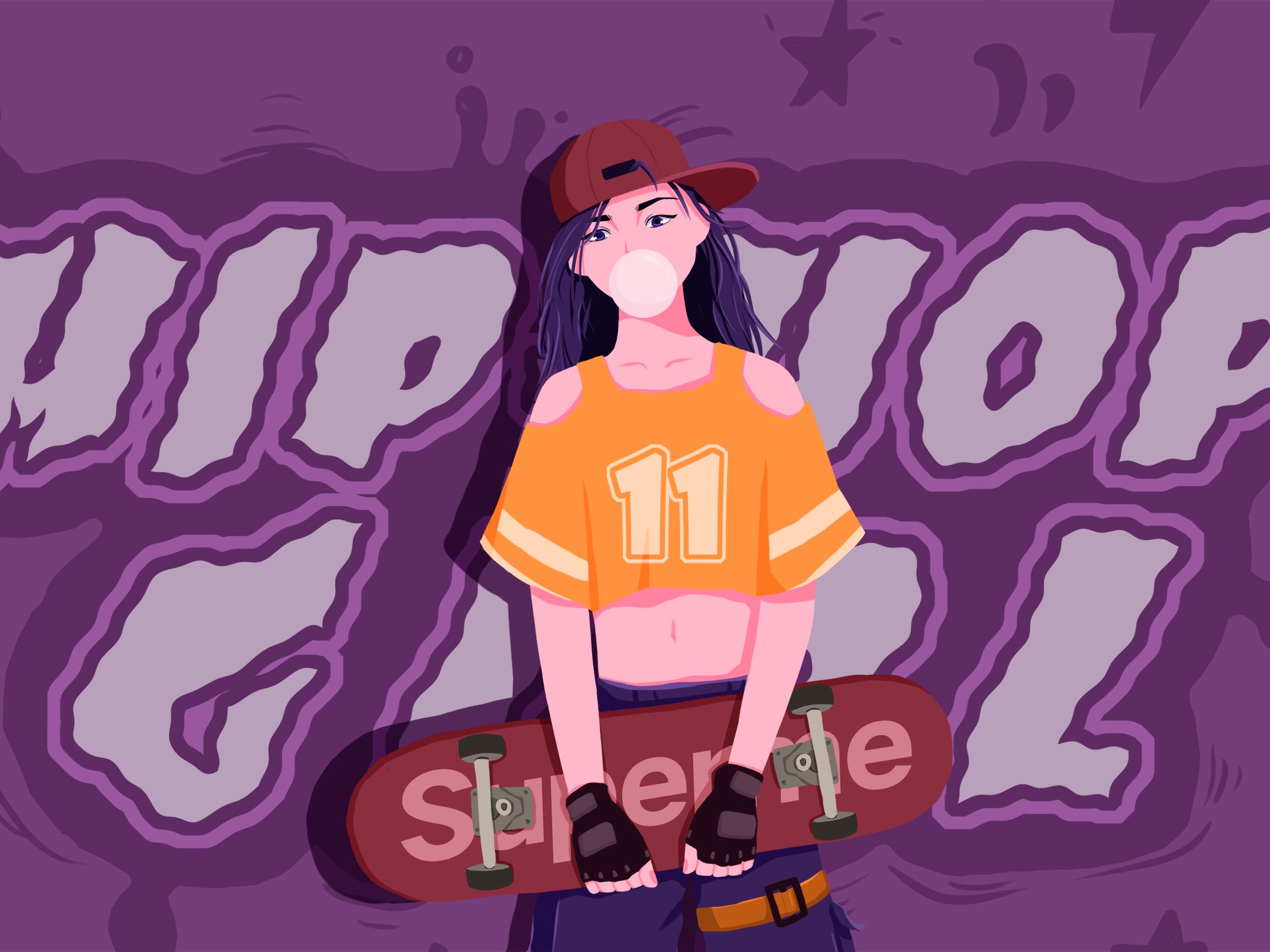 嘻哈女孩_Yvonne晴-站酷ZCOOL