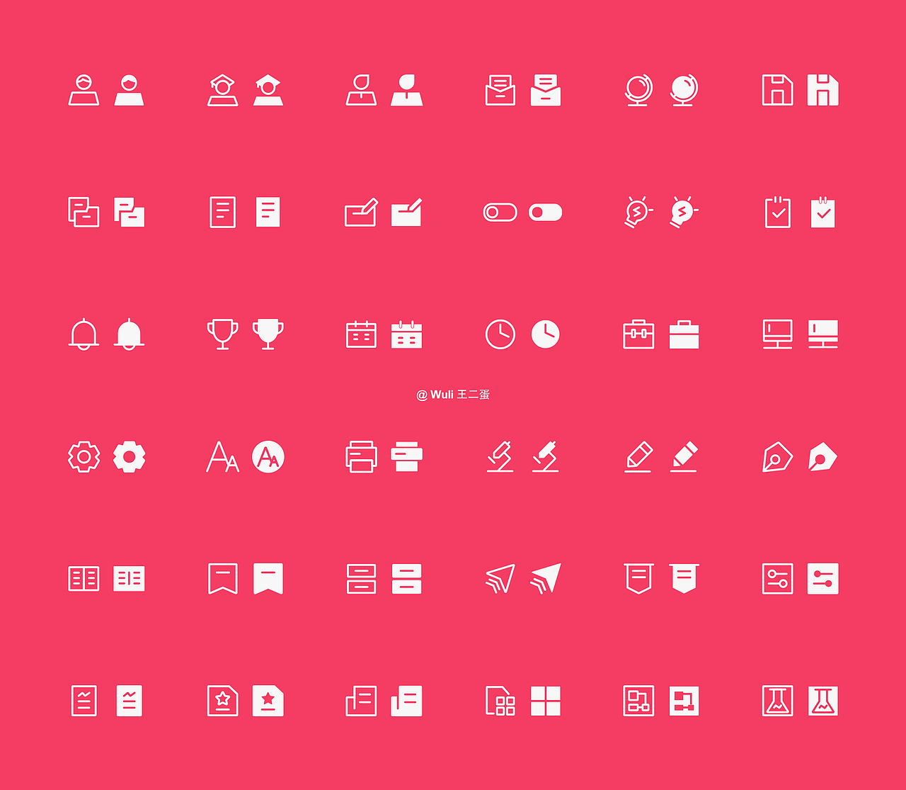 两组系统icon整理（线性+面性）_Wuli王二蛋-站酷ZCOOL