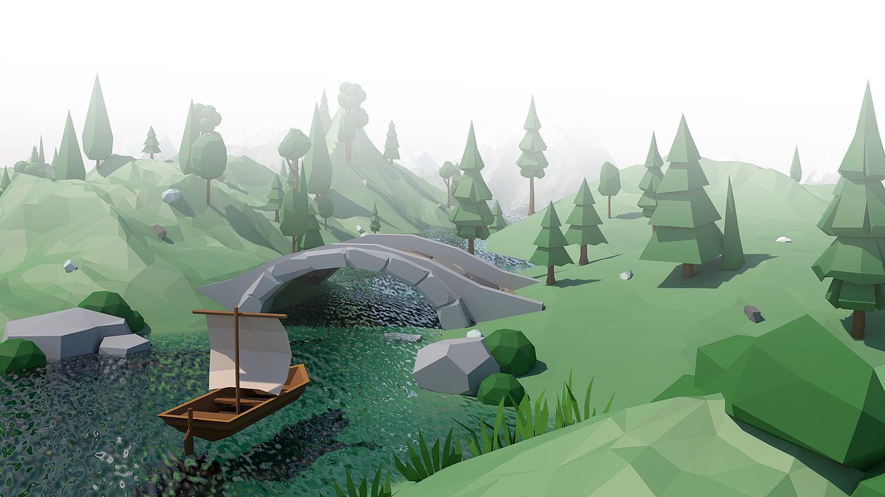 LOWPOLY风格_赞子喵喵-站酷ZCOOL