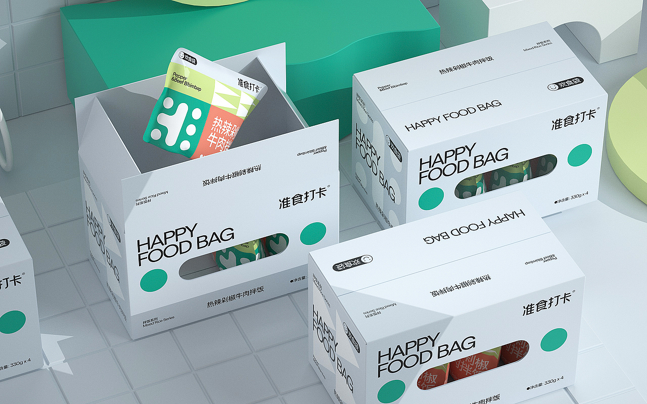 《Happy Food Bag 欢食袋》准时打卡 拌饭系列包装设计_我叫小吉他-站酷ZCOOL