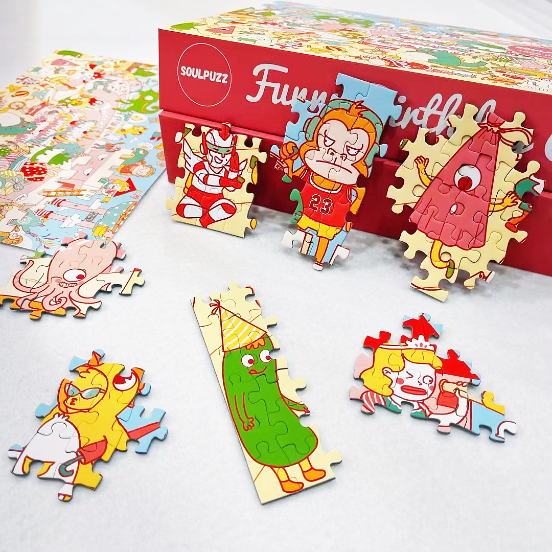 FUNNY CLUB拼图_阿行illus-站酷ZCOOL