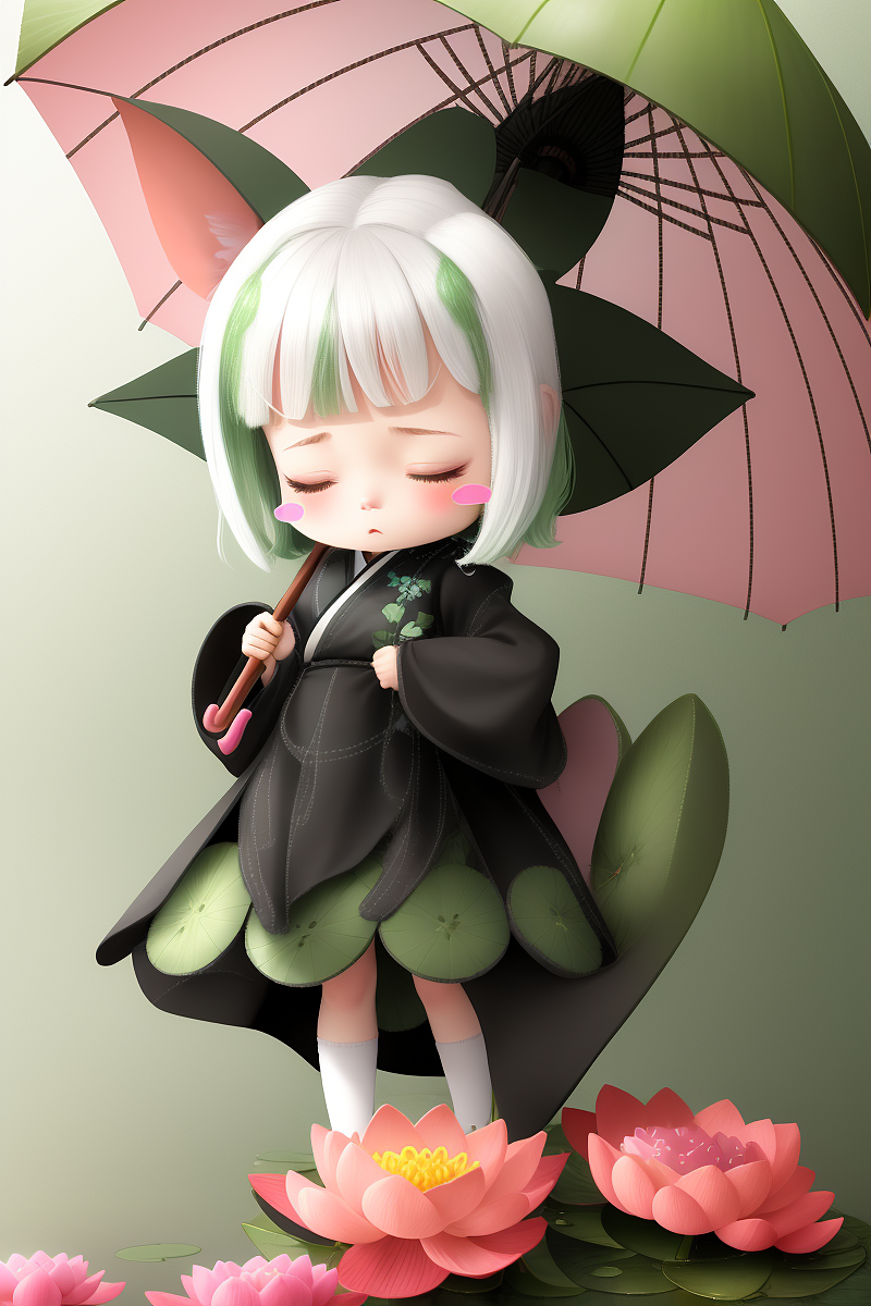 IP设计 | Stable Diffusion（菏晴女孩）_初夏的晨曦YING-站酷ZCOOL