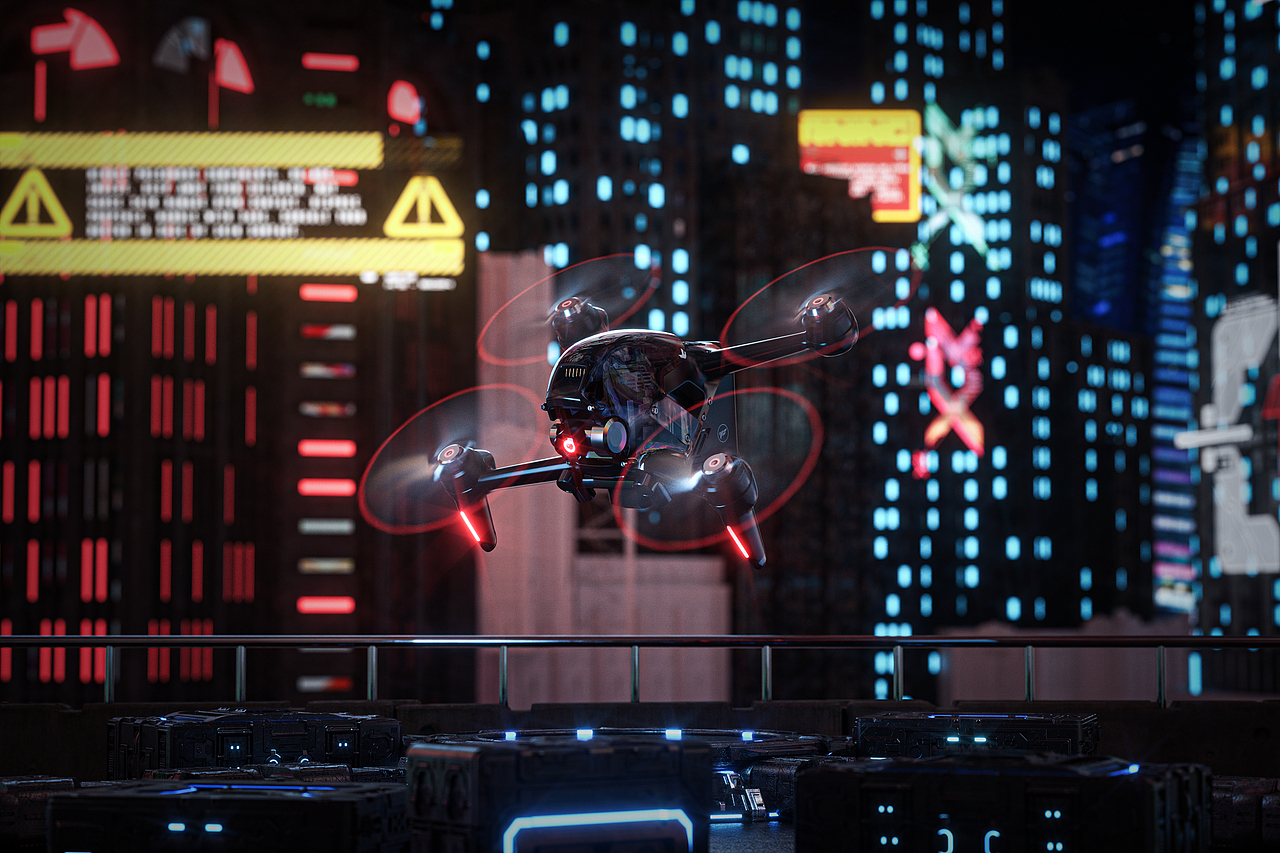 Racing Drone/DJI大疆无人机产品渲染_Emiya昼鲸-站酷ZCOOL