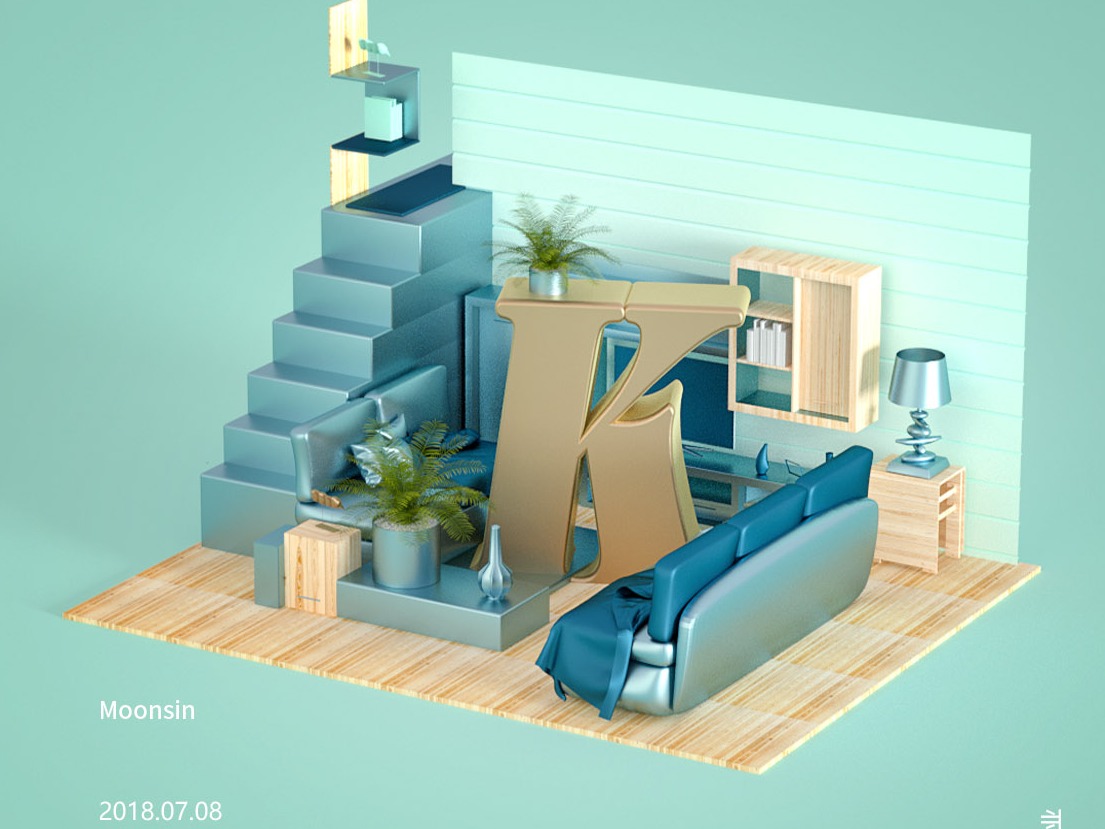 家居建模 家居 渲染 oc c4d_Ming小耳朵617-站酷ZCOOL