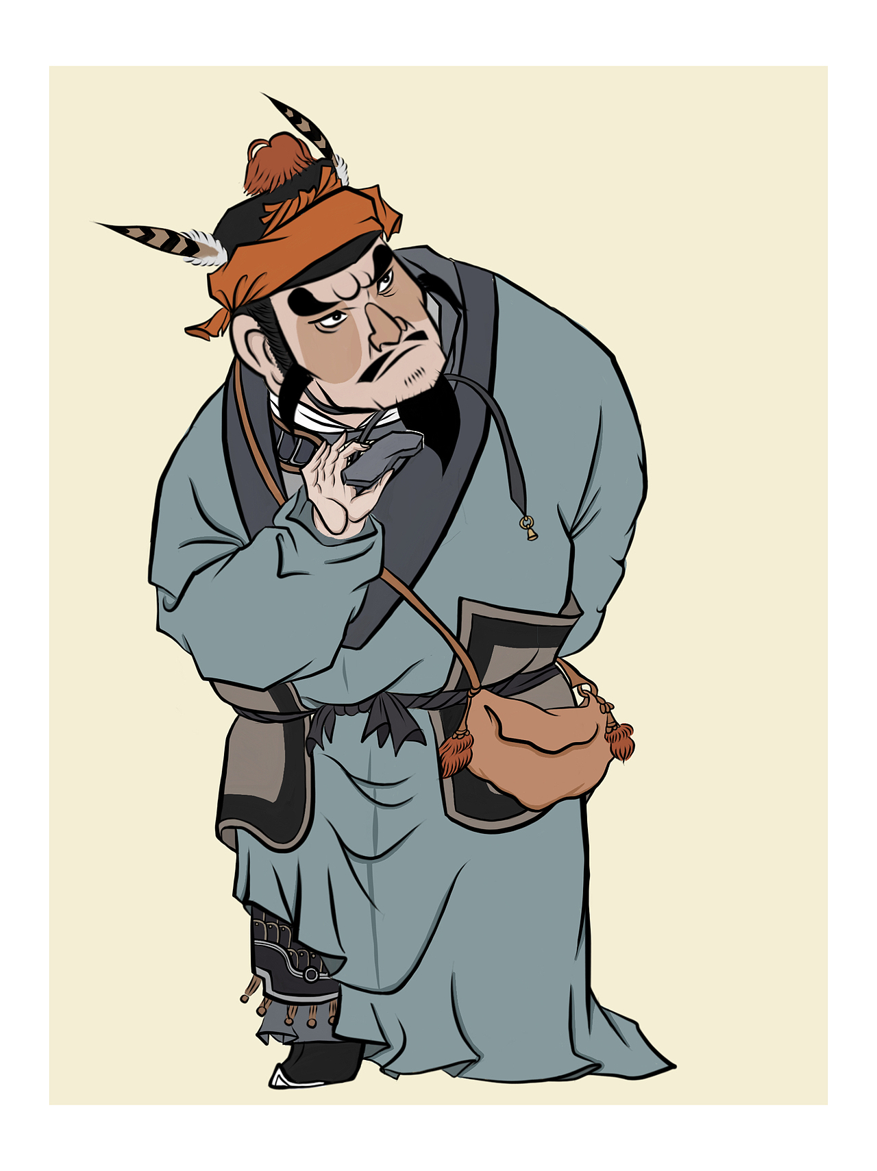 指绘|仿戴敦邦水浒人物 (二)|插画|创作习作|Figo_o_临摹作品-站酷ZCOOL