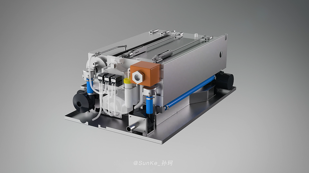 产品广告 新能源氢燃料电池 海得利兹产品三维CG动画_SunKe_孙珂-站酷ZCOOL