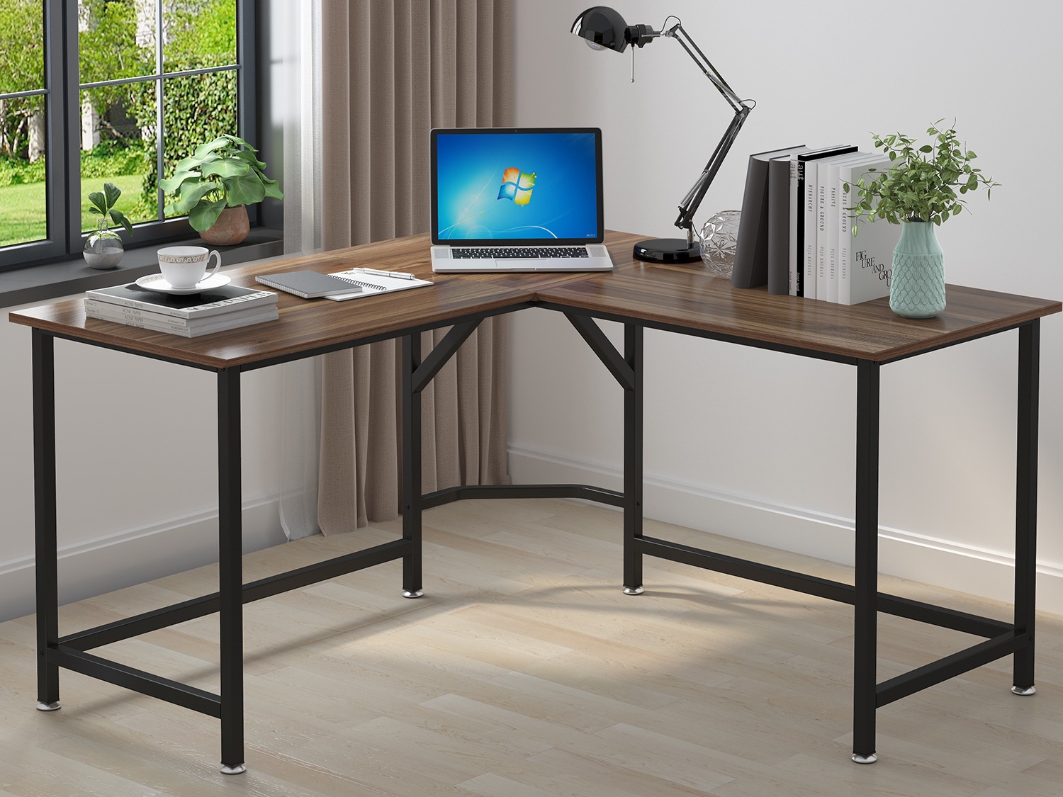 L-SHAPED COMPUTER DESK | ELEGANT | 亚马逊_z15338823692-站酷ZCOOL