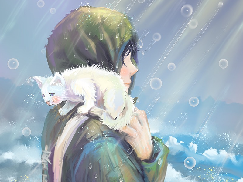 宝贝，我会保护你_阿叶子lalala-站酷ZCOOL