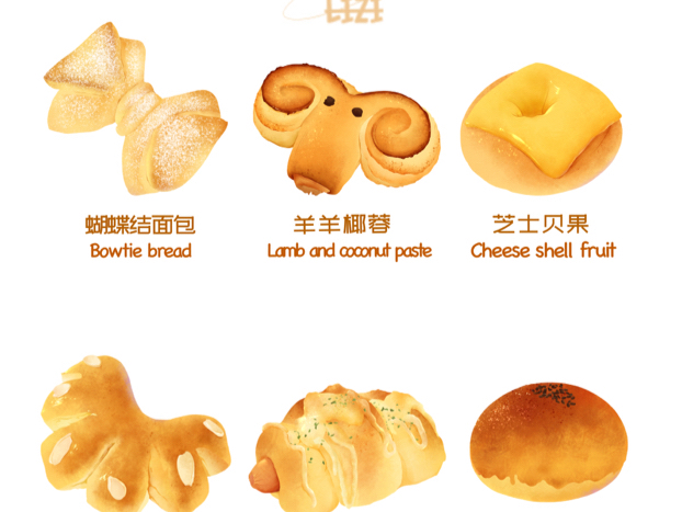 iPad肌理风系列小面包合集_糖炒李子li-站酷ZCOOL