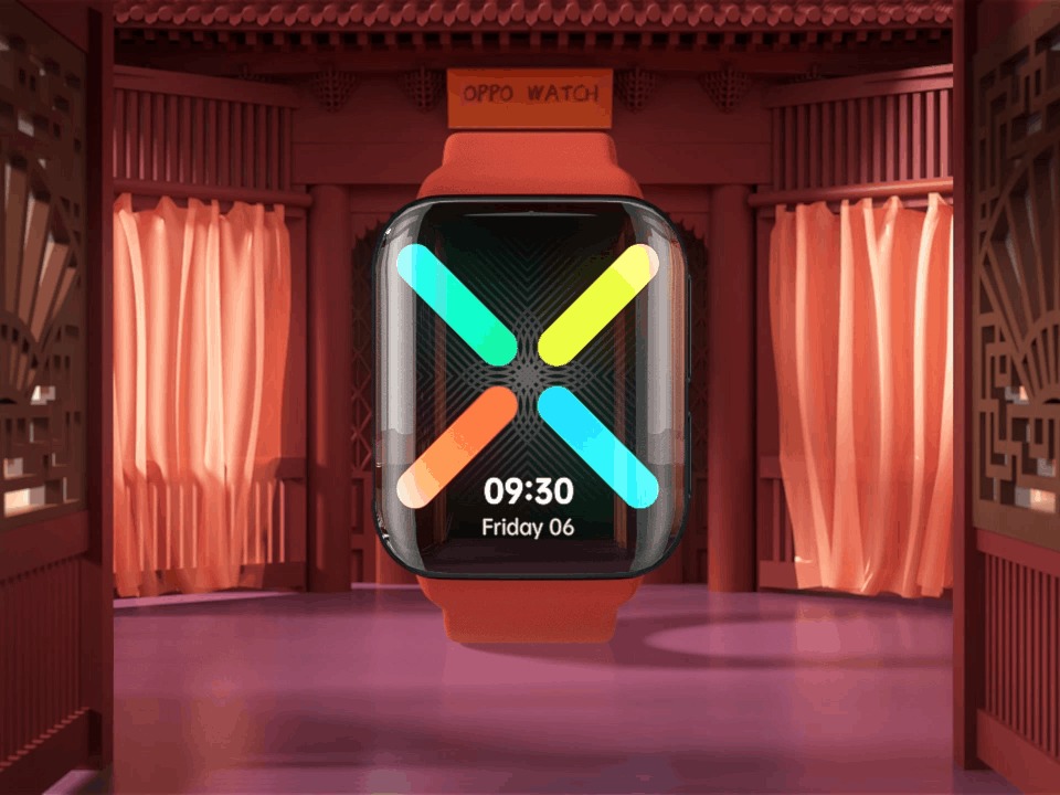 OPPO watch C4D动画练习~~_逍姚子-站酷ZCOOL