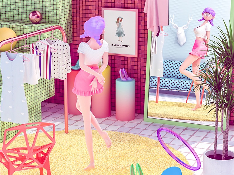 C4D | 人物动作绑定与MD制衣_Byee-站酷ZCOOL