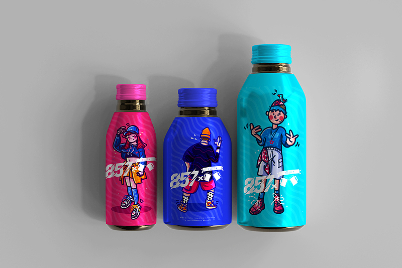 857青春系列啤酒包装插画_lynn_7yu-站酷ZCOOL