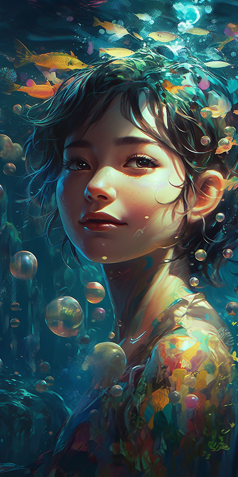 水下_插画师Vivi-站酷ZCOOL