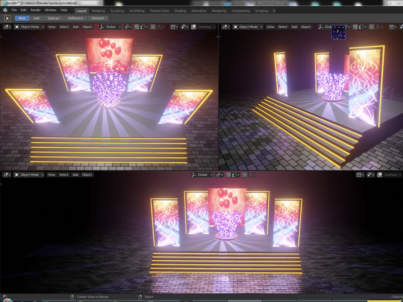 Blender小舞台快速呈现_DGCC-站酷ZCOOL