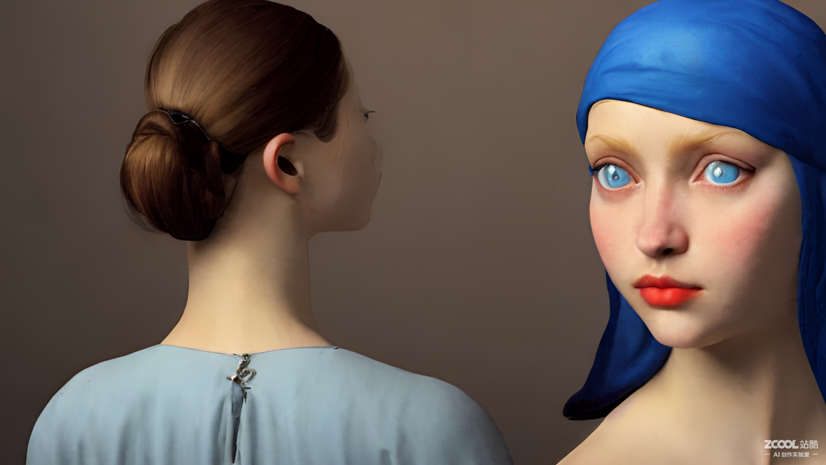 #AI创作实验室#100只眼睛蓝色的少女_程相生-站酷ZCOOL